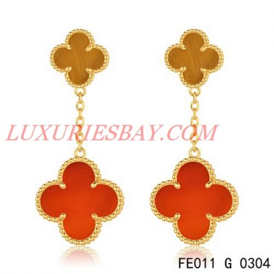 Van Cleef & Arpels Yellow Gold Magic Alhambra 2 Stone Combinatio Motifs ...